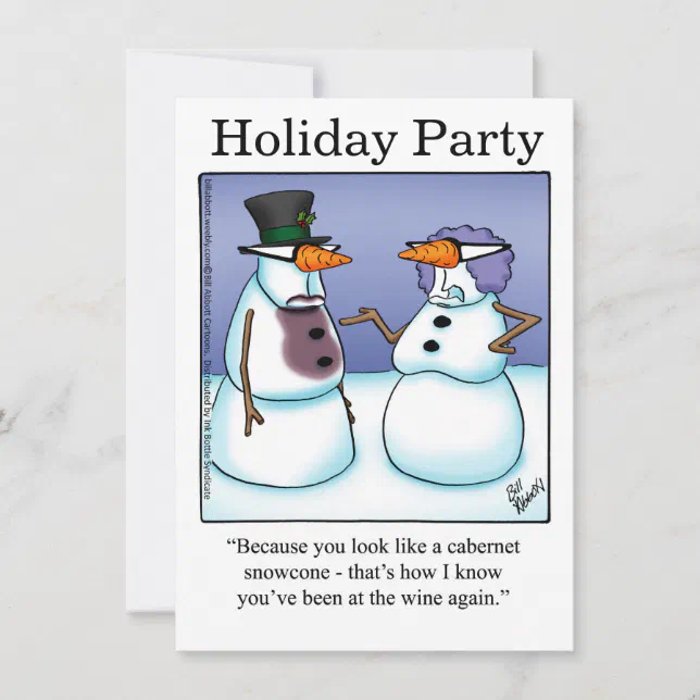 Funny Holiday Party Invitations | Zazzle