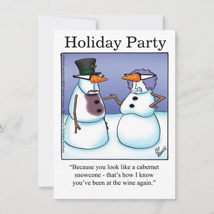 Funny Holiday Party Invitations | Zazzle