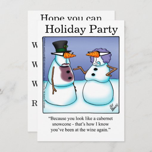 Funny Holiday Party Invitations | Zazzle
