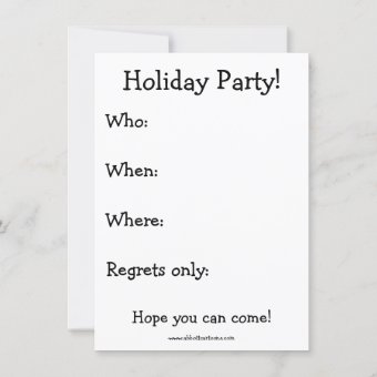 Funny Holiday Party Invitations | Zazzle
