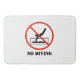 Funny home decor White NO DIVING Bathroom Mat | Zazzle
