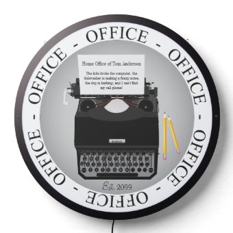 Funny Home Office Work From Home LED Sign | Zazzle