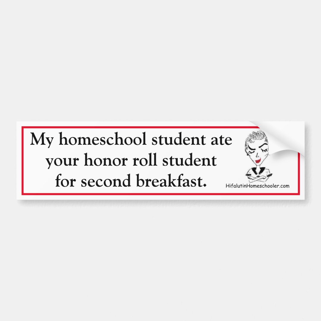 Funny Homeschool Bumper Sticker | Zazzle
