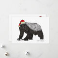 Funny honey badger Santa badass irony Holiday Card | Zazzle