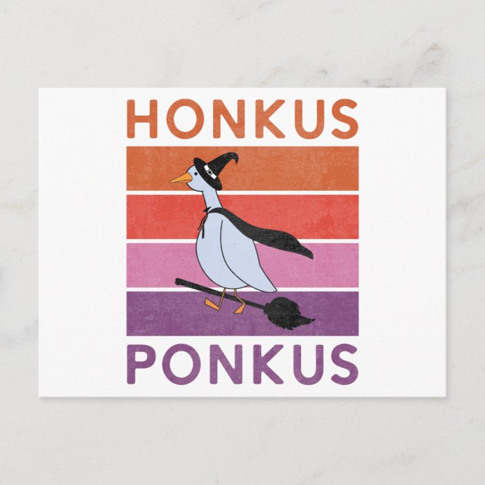 Funny Honkus Ponkus Halloween Goose Witches Honk Postcard | Zazzle.com