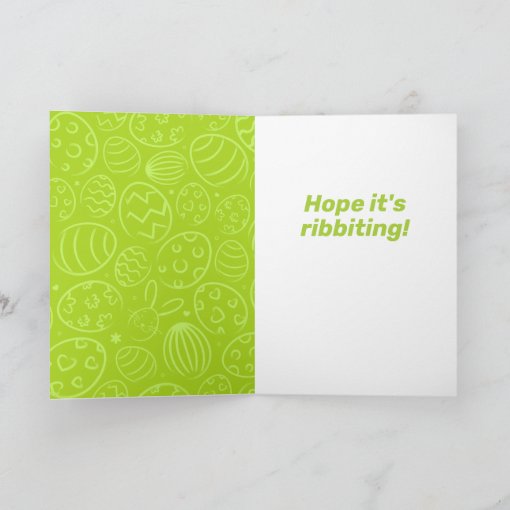 Funny Hoppy Easter From A Frog Easter Card | Zazzle