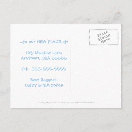 Funny Horse Cartoon Change of Address Postcard | Zazzle