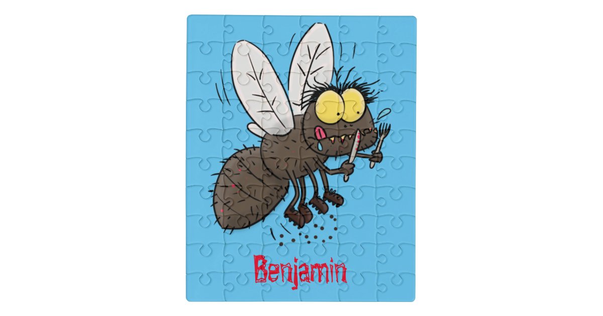 Funny horsefly insect cartoon jigsaw puzzle | Zazzle