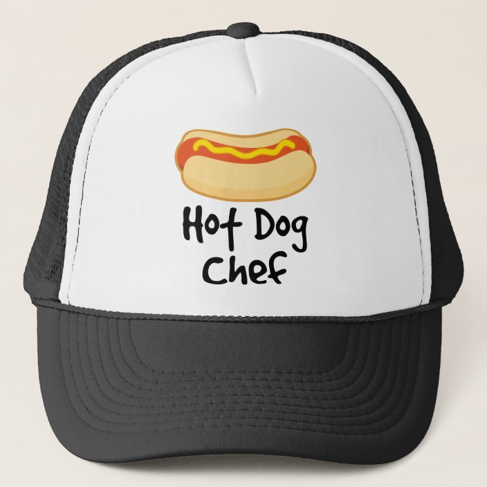 Funny Hot Dog Chef Cooking Gift Trucker Hat | Zazzle.com
