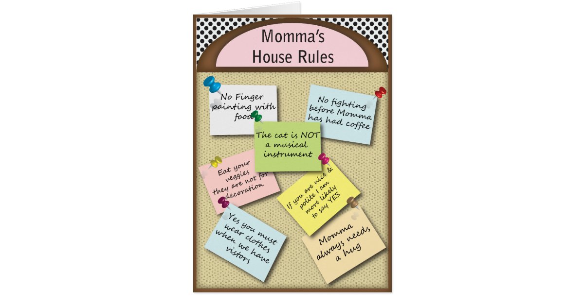 Funny House Rules | Zazzle