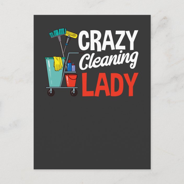 Funny Housekeeper Housewife Cleaning Wife Postcard | Zazzle.com