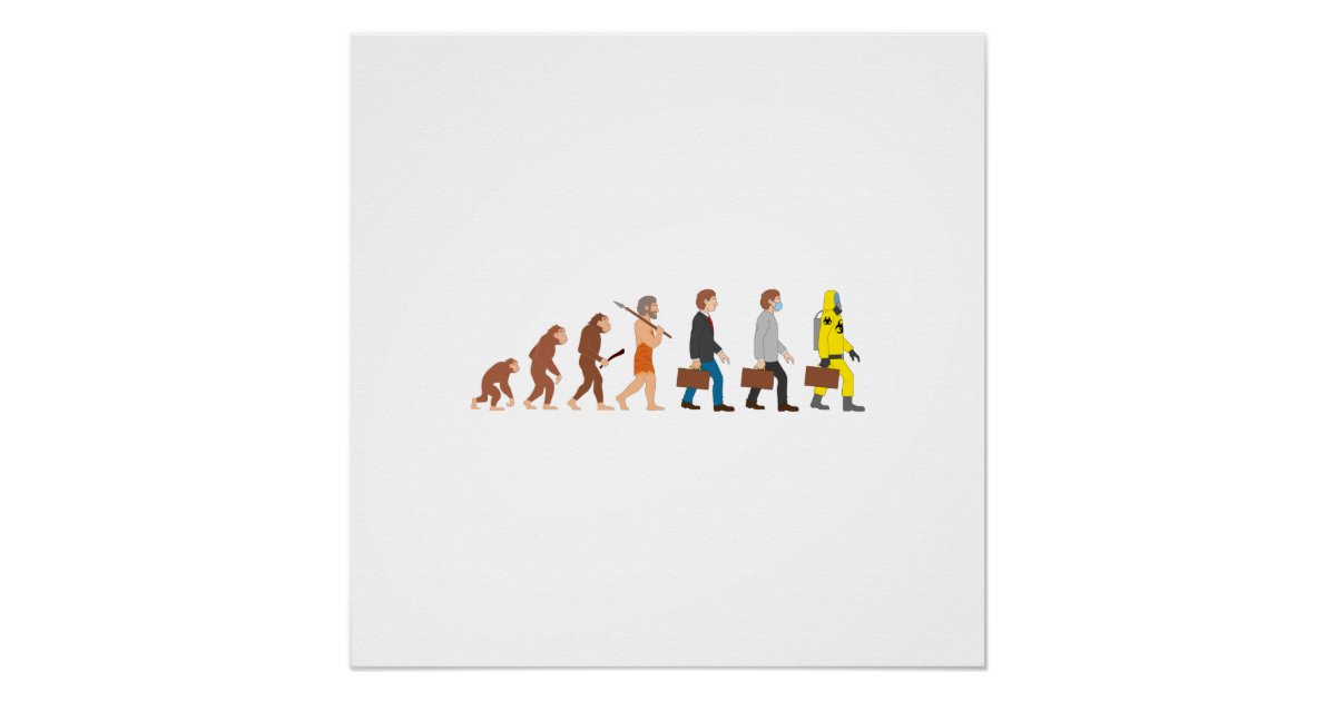 Funny Human Evolution Poster | Zazzle