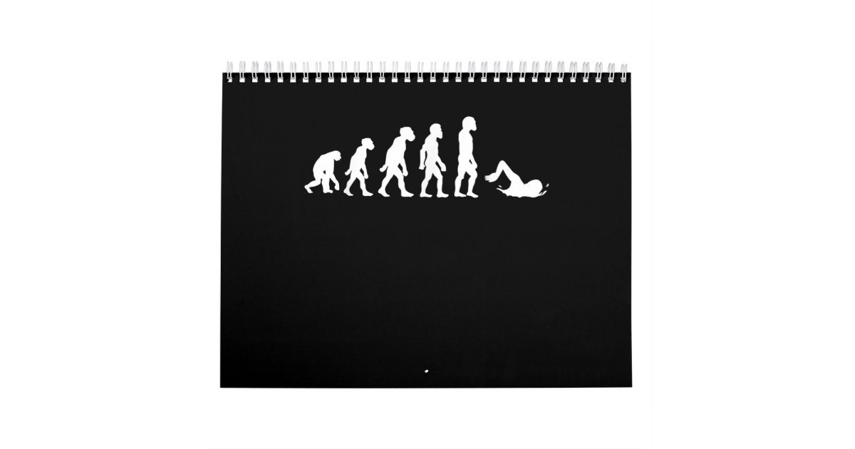 Funny Human Swimming Evolution Swimmer Swim Calendar | Zazzle