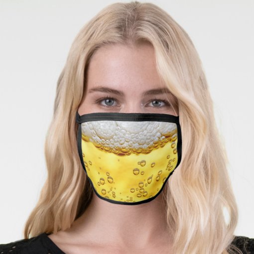 Funny Humor Humorous Alcohol Beer Photo Design Face Mask | Zazzle