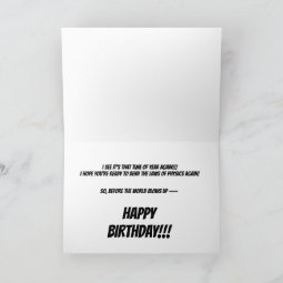 Funny Humor Nuclear Fallout Happy Birthday Card | Zazzle