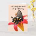 Funny, Humorous Butterfly Birthday Card | Zazzle