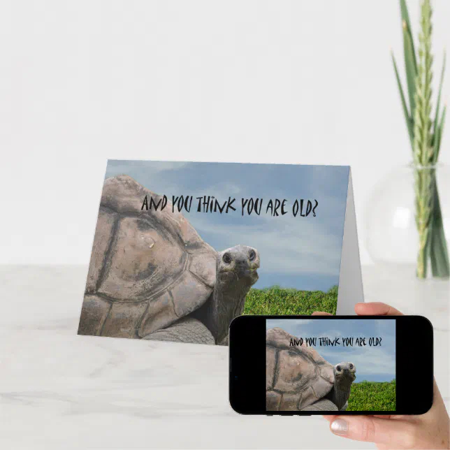 Funny Humorous Giant Sea Turtle Happy Birthday Card | Zazzle