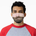 funny humour novelty hipster man beard adult cloth face mask | Zazzle