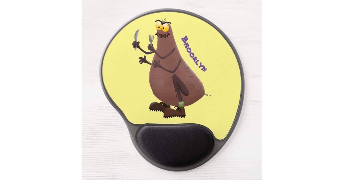 Funny hungry ugly flea cartoon gel mouse pad | Zazzle