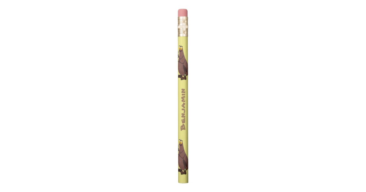 Funny hungry ugly flea cartoon pencil | Zazzle