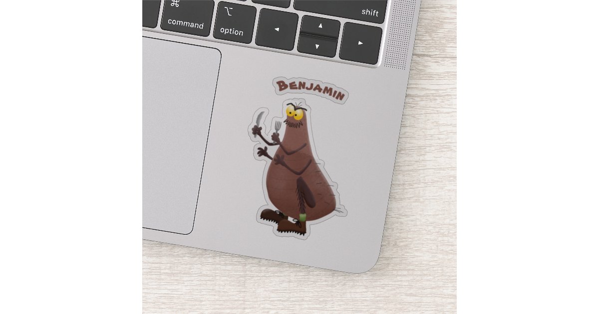 Funny hungry ugly flea cartoon sticker | Zazzle