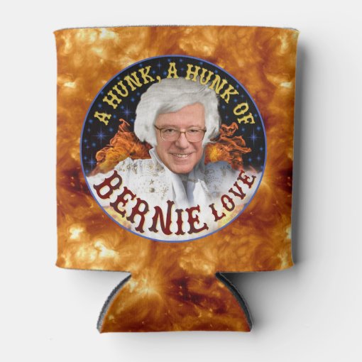 Funny Hunk of Bernie Love | Sanders President 2020 Can Cooler | Zazzle