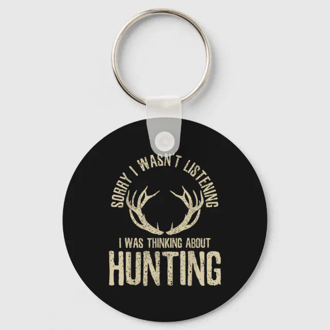 Funny Hunting Quote Saying Deer Venison Elk Hunter Keychain | Zazzle