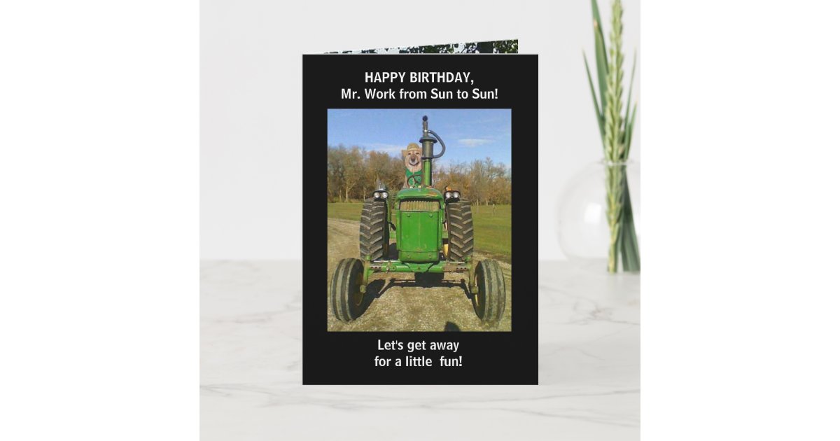 Funny Husband/Farmer Birthday Card | Zazzle