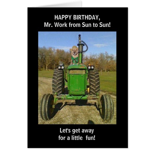 Funny Husband/Farmer Birthday Card | Zazzle.com