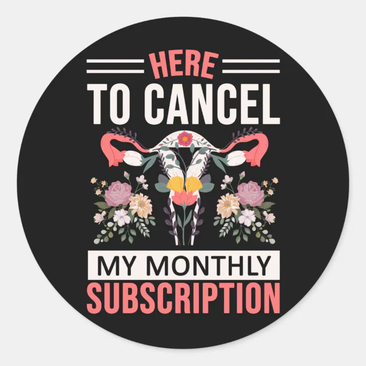 Funny Hysterectomy Flowers Uterus Removal Classic Round Sticker | Zazzle