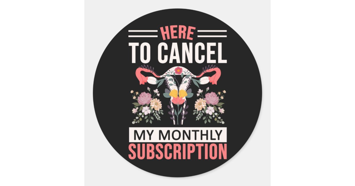 Funny Hysterectomy Flowers Uterus Removal Classic Round Sticker | Zazzle