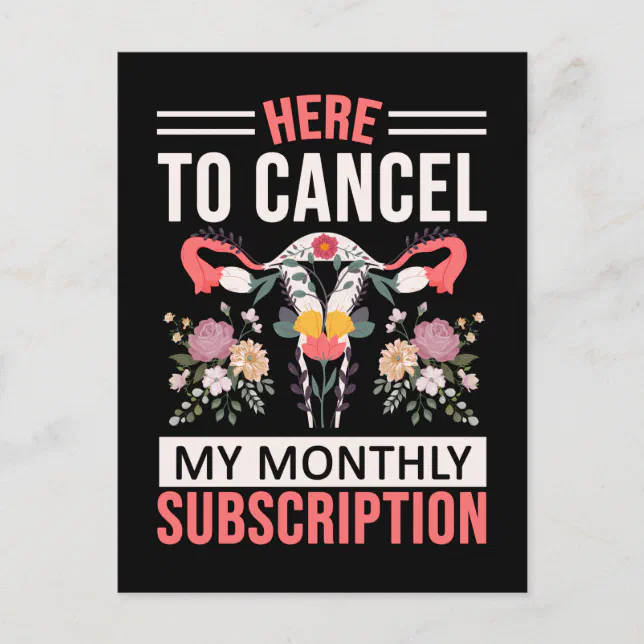 Funny Hysterectomy Flowers Uterus Removal Postcard | Zazzle