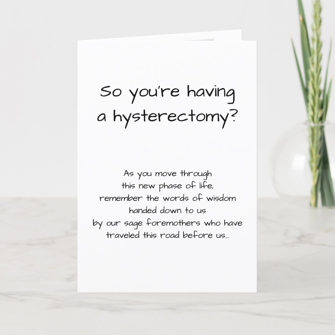 Funny Hysterectomy Get Well Card | Zazzle