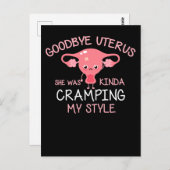 Funny Hysterectomy Uterus Removal Postcard | Zazzle
