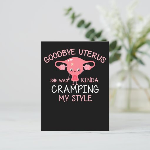 Funny Hysterectomy Uterus Removal Postcard | Zazzle