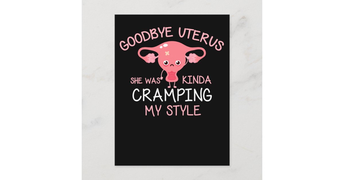 Funny Hysterectomy Uterus Removal Postcard | Zazzle