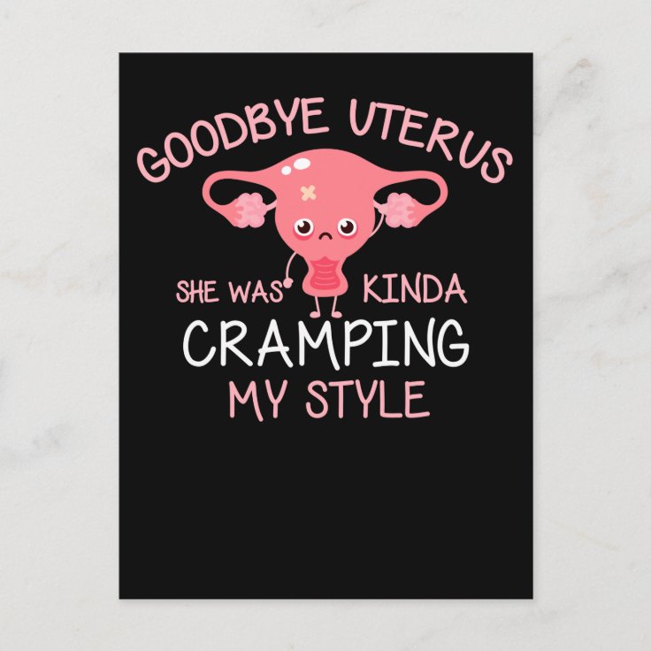 Funny Hysterectomy Uterus Removal Postcard | Zazzle