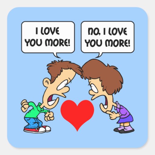 funny I love you Square Sticker | Zazzle