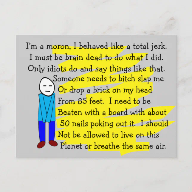 Funny "I'm Sorry" Cards and Key Chains | Zazzle