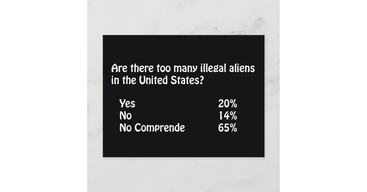 Funny Immigration Question/Answer Postcard | Zazzle