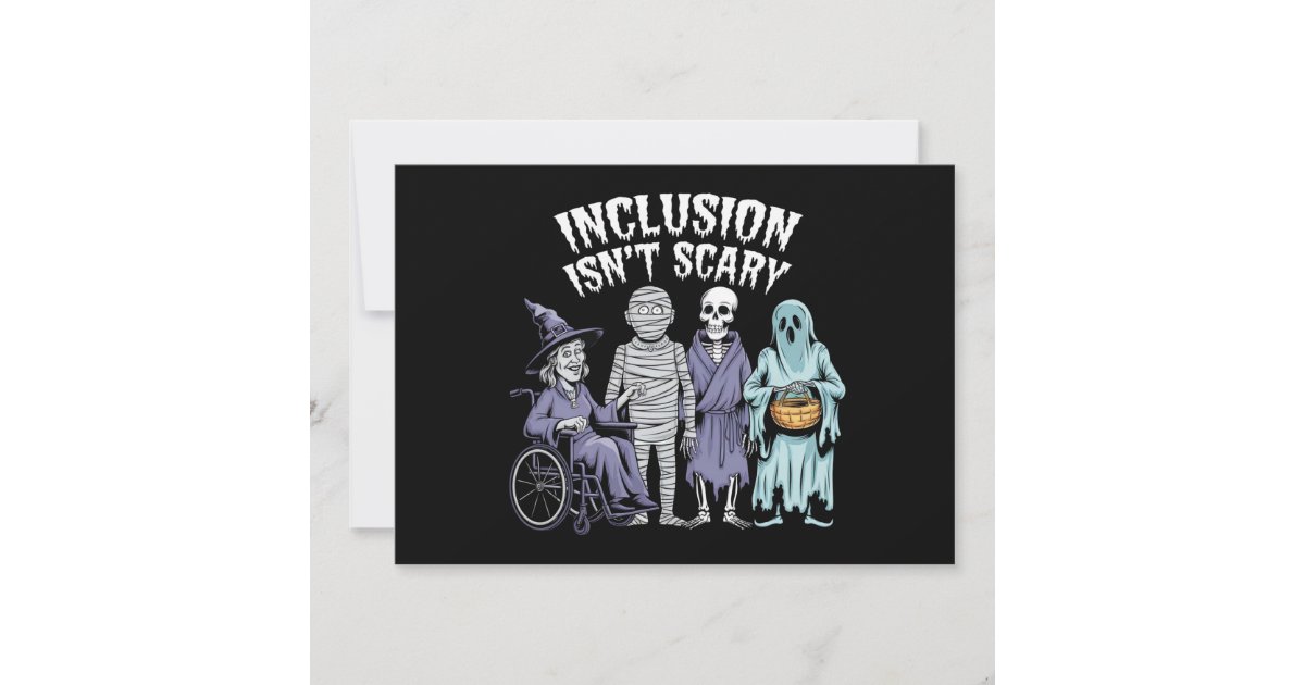 Funny Inclusion Isn't Scary Teacher Halloween 2024 Invitation | Zazzle