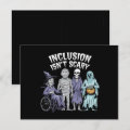 Funny Inclusion Isn't Scary Teacher Halloween 2024 Postcard | Zazzle