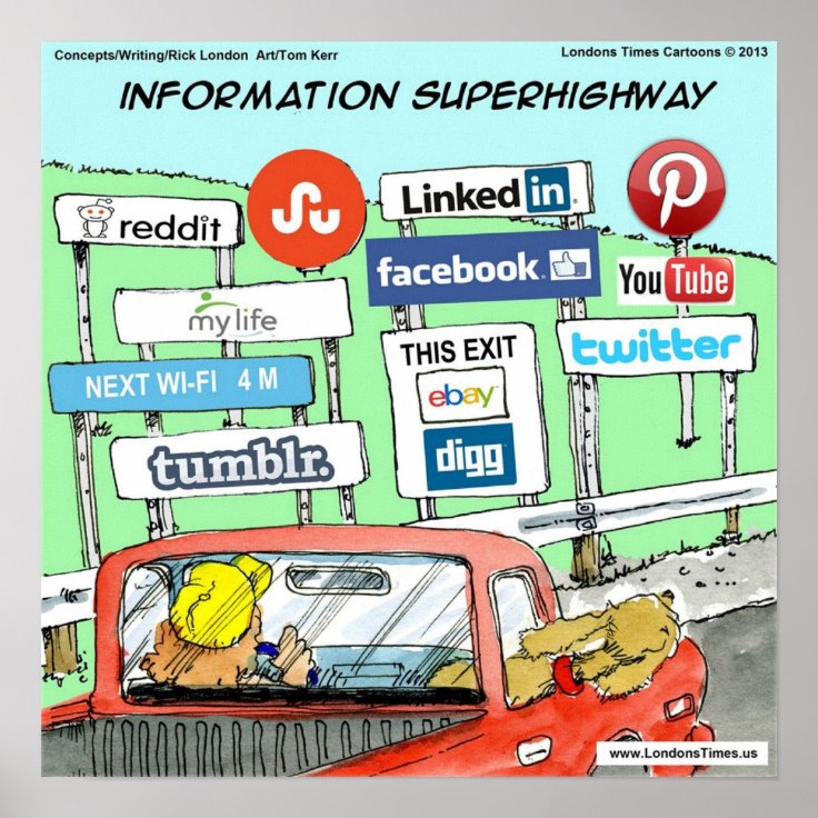 Funny Information Superhighway Poster | Zazzle