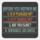 Funny Information Technology Technical Support Square Sticker | Zazzle