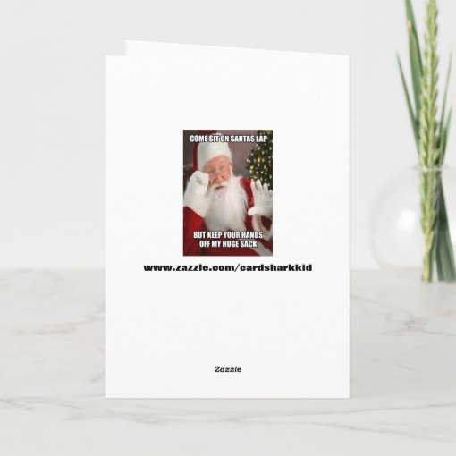 Funny innuendo Santa meme Holiday Card | Zazzle