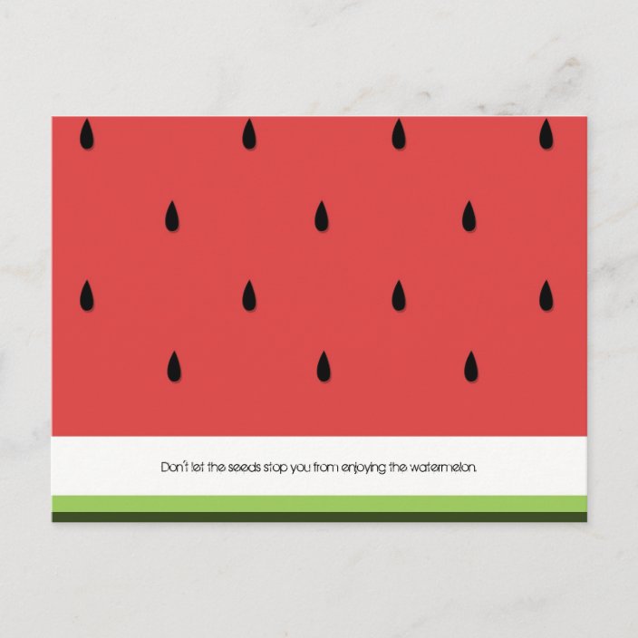 Funny & Inspirational Watermelon Postcard | Zazzle.com
