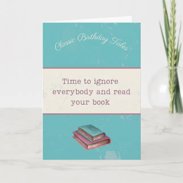 Funny introvert book lover birthday card | Zazzle