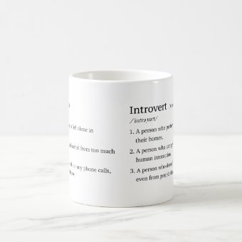 Funny Introvert Definition Coffee Cup | Zazzle