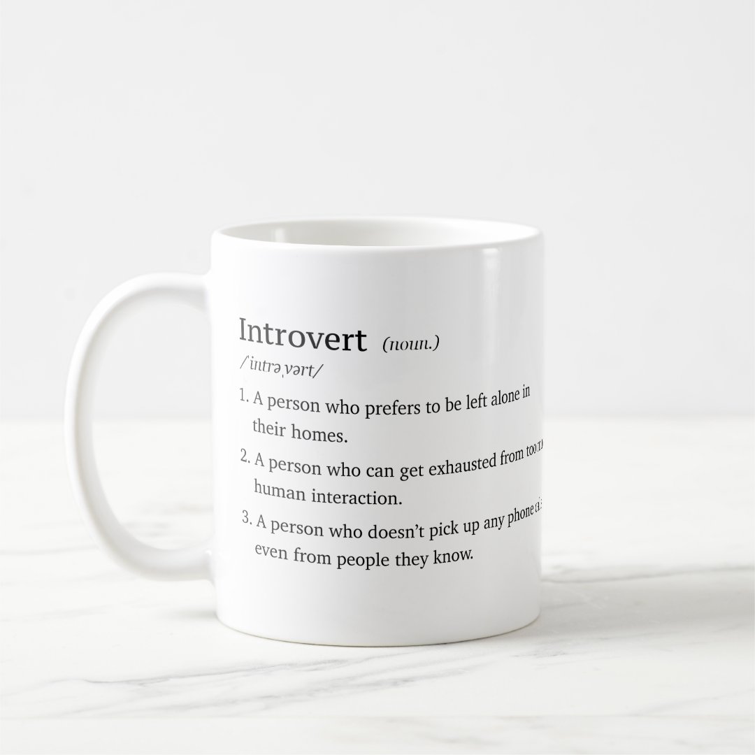 Funny Introvert Definition Coffee Cup | Zazzle