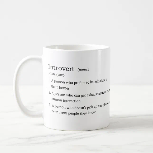 Funny Introvert Definition Coffee Cup | Zazzle